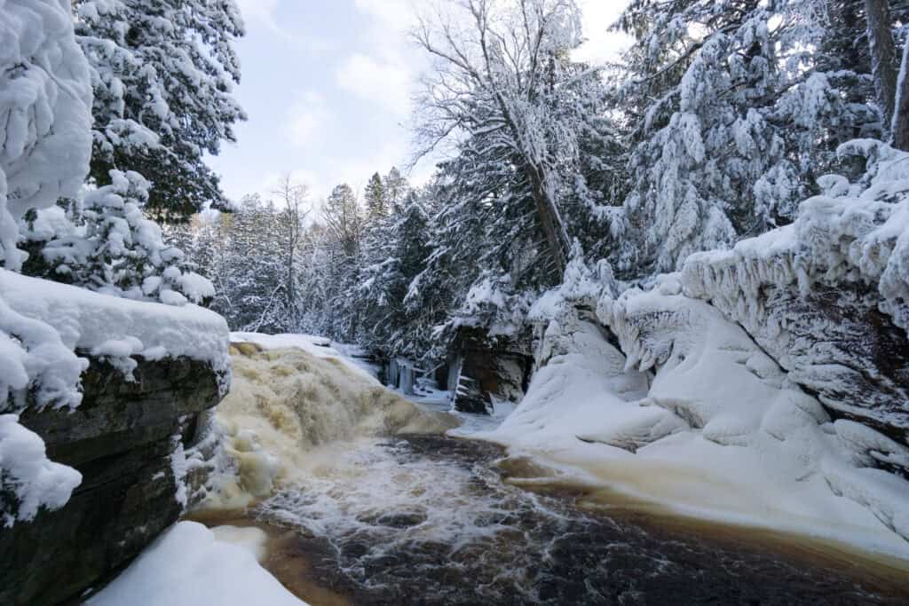 These waterfalls in Michigan make for magical winter hikes